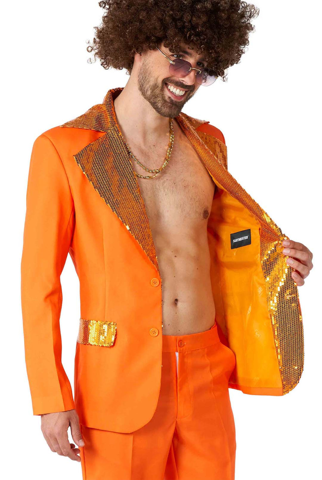 Disco Suit Orange - Classic Saturday Night Fever Costume – Suitmeister