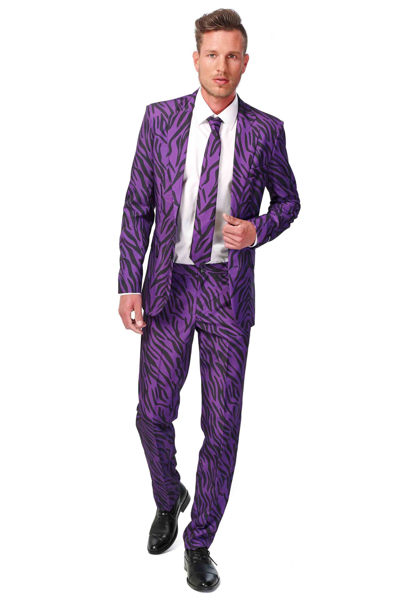 Pimp suit - Eye-catching Tiger Print Purple Suit for Perfect Fit ...